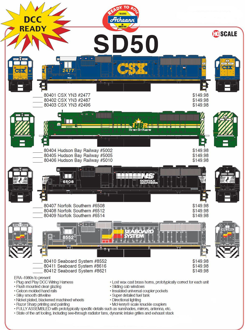 Athearn Sd50 D&rgw